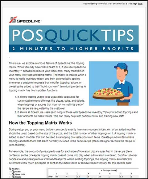 SpeedLine POS Support Services